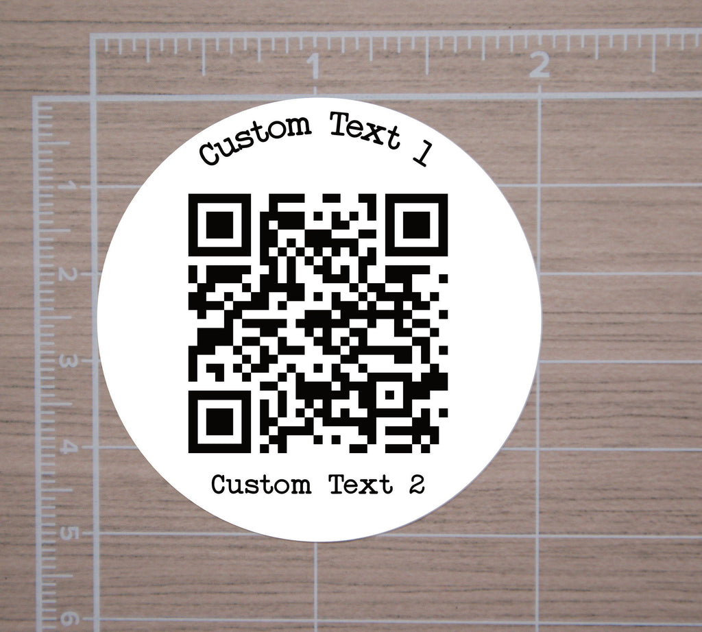 QR Code Custom Stickers | 2" Round Labels | Personalized Round QR Code ...
