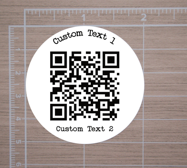 QR Code Custom Stickers | 2" Round Labels | Personalized Round QR Code ...