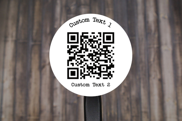 QR Code Custom Stickers | 2" Round Labels | Personalized Round QR Code ...
