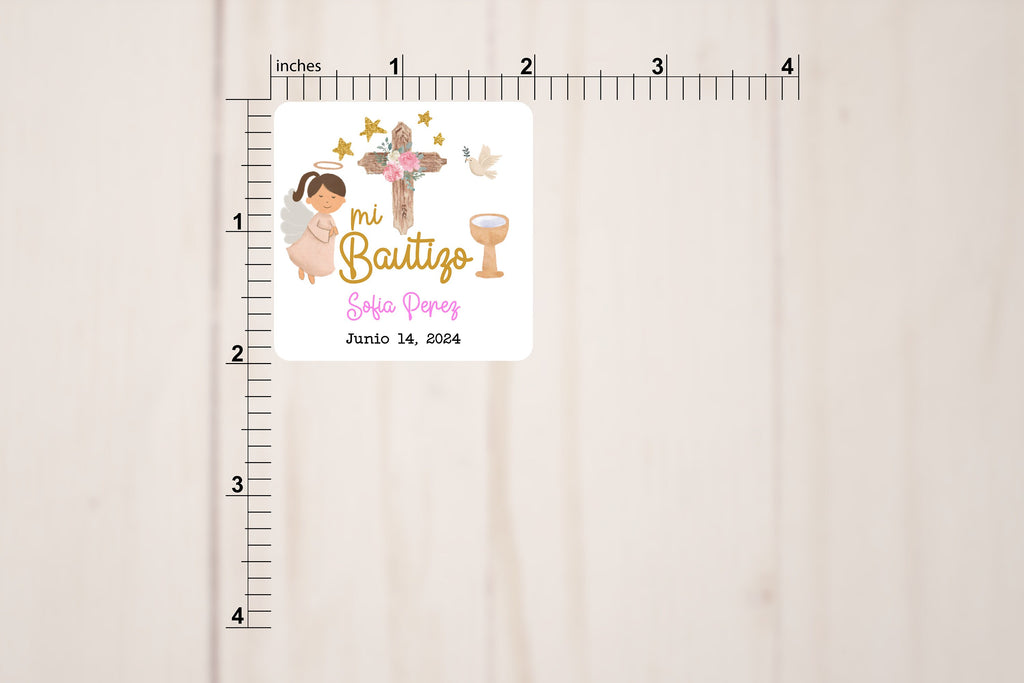 Custom Baptism/Bautizo Stickers | 2" x 2" Square Labels | Personalized ...