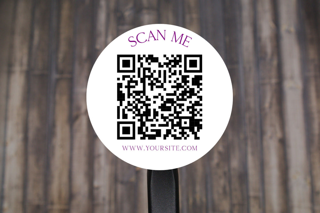 QR Code Custom Stickers | 2" Round Labels | Personalized Round QR Code ...